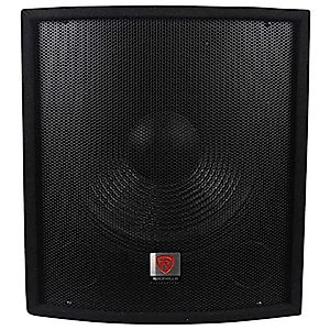 Rockville SBG1158 15" 800W Passive Pro DJ Subwoofer, MDF Cabinet/Pole Mount, Black