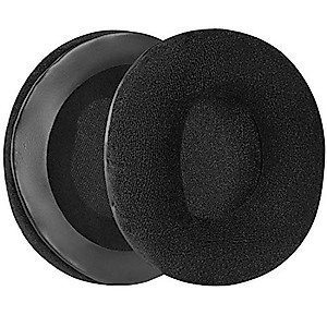 Geekria Comfort Velour Replacement Ear Pads for Sennheiser HD215, HD225 Headphones Ear Cushions, Headset Earpads, Ear Cups Cover Repair Parts (Black)