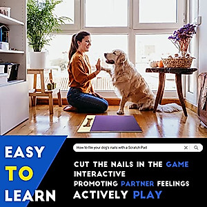 Monciysn Double Sided Dog Scratch Pad for Nails, Stress Free Dog Nail Scratch Board for Dog Nail File