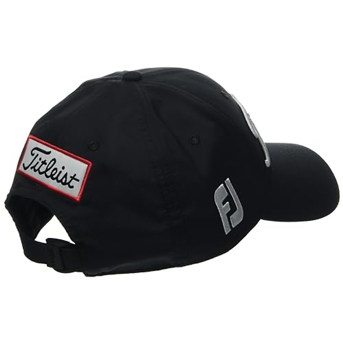 Titleist Men's Standard Tour Performance Golf Hat, Black/White, One Size