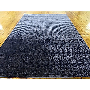 Unique Loom Del Mar Collection Area Rug - Jennifer (10' 6" x 16' 5" Rectangle, Blue/ Navy Blue)