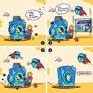 Wash Warrior Washing Machine Cleaner, Washer Machine Cleaner, Washing Machine Deep Cleaning Tablets, for All Machines Including He, Freshen Your Washing Machine (1 Packs/ 15Tablets)