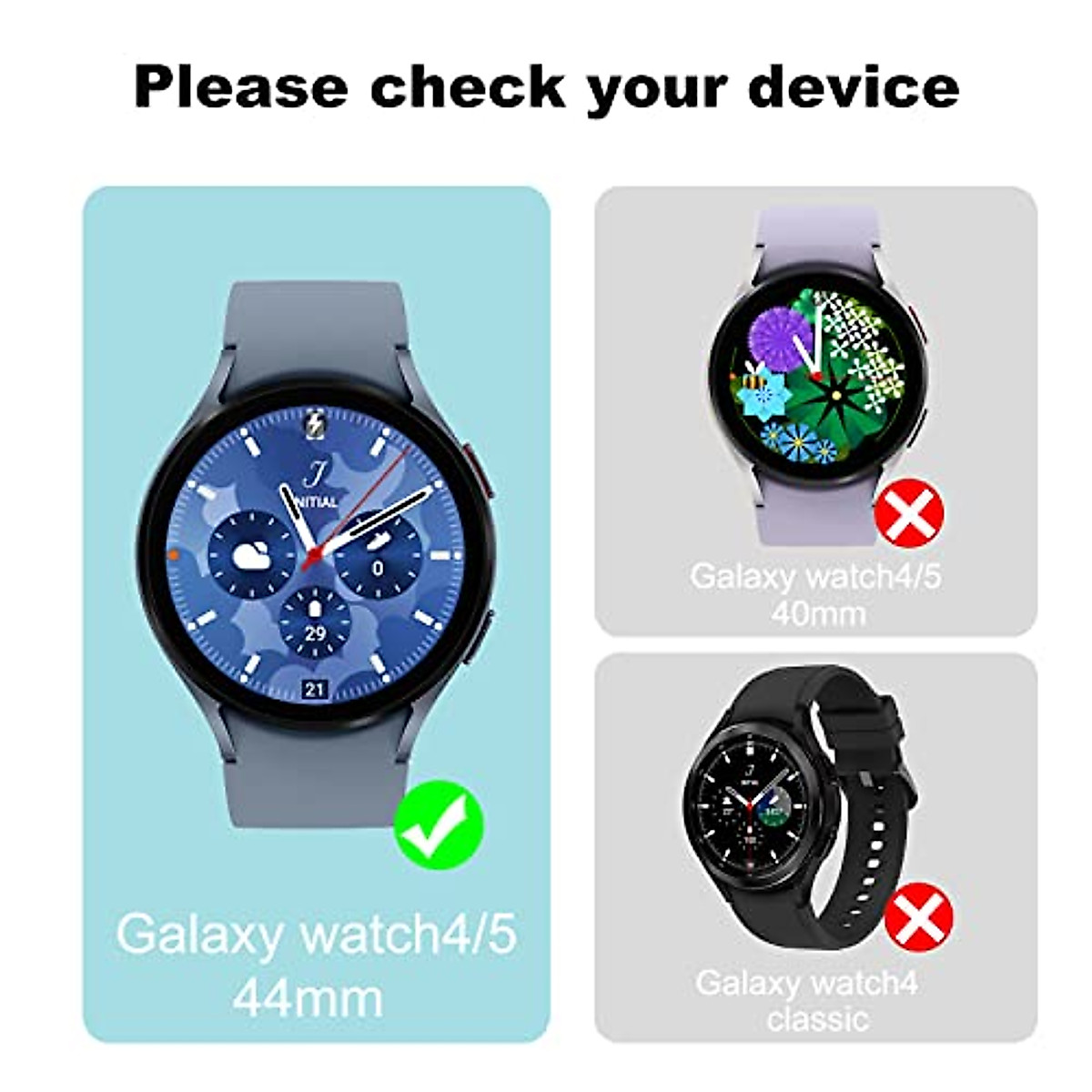 6 Pack Case for Samsung Galaxy Watch 5/4 Screen Protector 44mm, Soft TPU Plated Cases All-Around Protective Screen Full Cover Bumper Compatible for Samsung Galaxy Watch 5/4 Accessories Clear 44mm