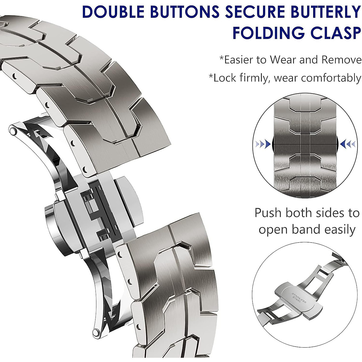 WINGLE Titanium Band for Apple Watch Ultra 2 Band 49mm 46mm 45mm 44mm 42mm Series 10 9 8 7 for Men Rugged Lightweight Titanium Apple Ultra Watch Metal Strap for iWatch Series SE 6 5 4 3 2 1, Titanium