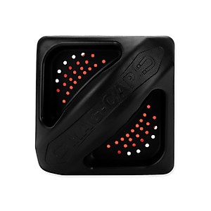 Camco Magnetic Camper/RV Bumper Cap with Lug Fitting End | Features Small Holes to Increase Airflow and Block Insects & High-Strength Neodymium Magnets | Fits 4" Standard RV Square Bumpers (40311)