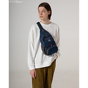 WATERFLY Packable Small Crossbody Sling Backpack Shoulder Chest Bag Daypack for Hiking Traveling Blue