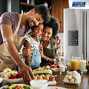 Mifflin-USA Magnetic Dry Erase Black Board Sheet for Fridge (12 x 8), Stain-Resistant Refrigerator Blackboard Organizer, Kitchen Planner Board w/ 4 Fine-Tipped Markers & Convenient Wipe Cloth