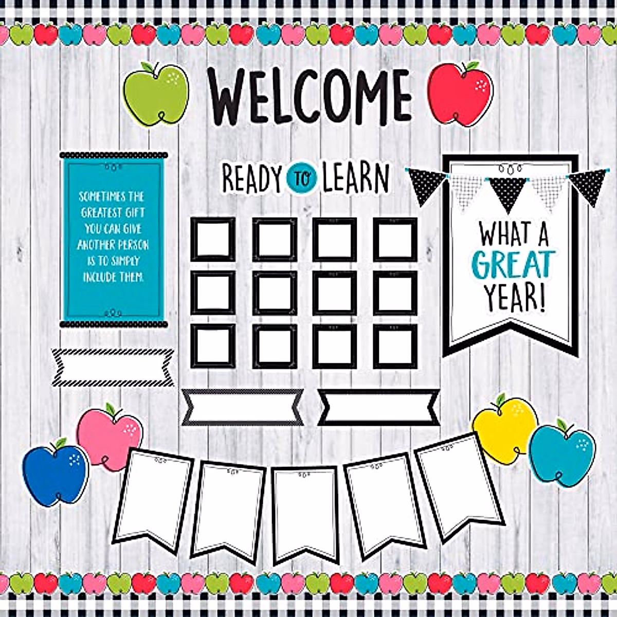 CTP Doodle Apples 6" Cut-Outs (Core Decor) Classroom Decor (10420 Creative Teaching Press)