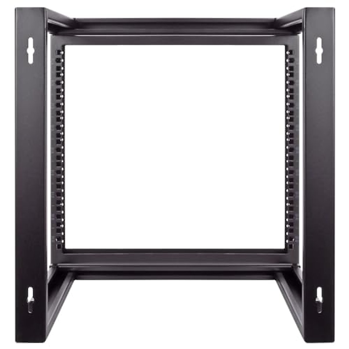 NavePoint 9U Server Rack with Swing Gate - 9U Wall Mount Rack for 19 Inch IT Equipment Open Frame Rack – Network Rack Wall Mount for AV & Server Equipment 18” Deep 9U Rack, Black