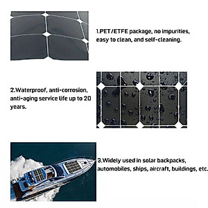 DSJ 300W Solar Panel Kit, Portable Dual 12/5V Dc USB Outdoor Battery Charger with Cigarette Lighter Plug/Charge Controller for Car Yacht Rv/30A