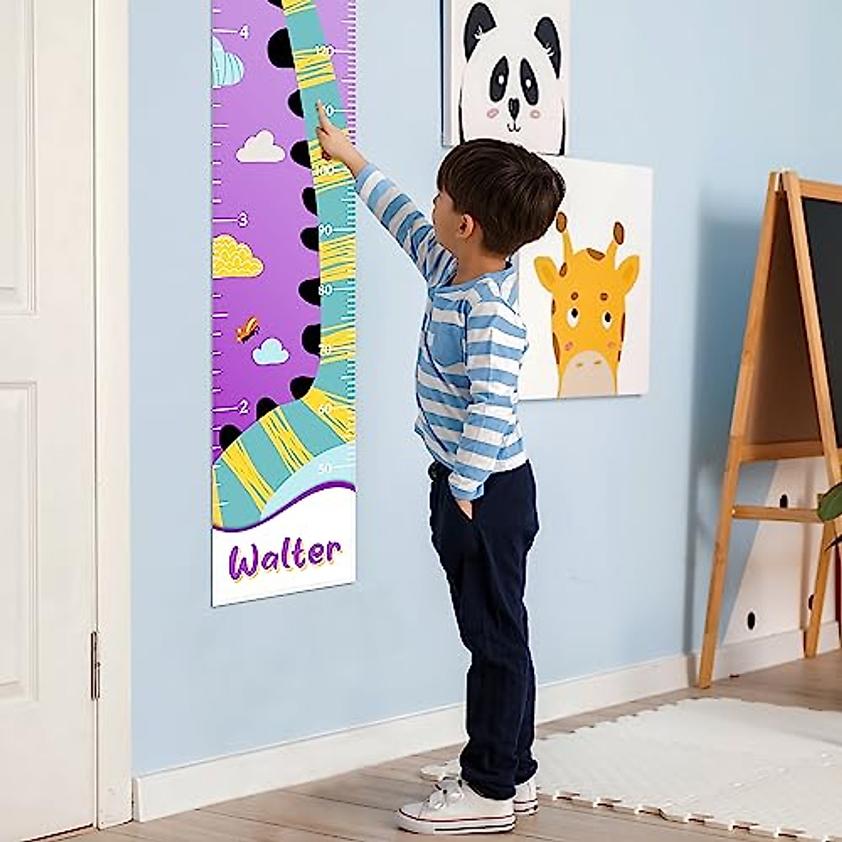 Personalized Kids Growth Chart - 12 Designs, 13oz Vinyl Height Measurement ft. cm, inches Chart for Toddlers - Ruler for Kids