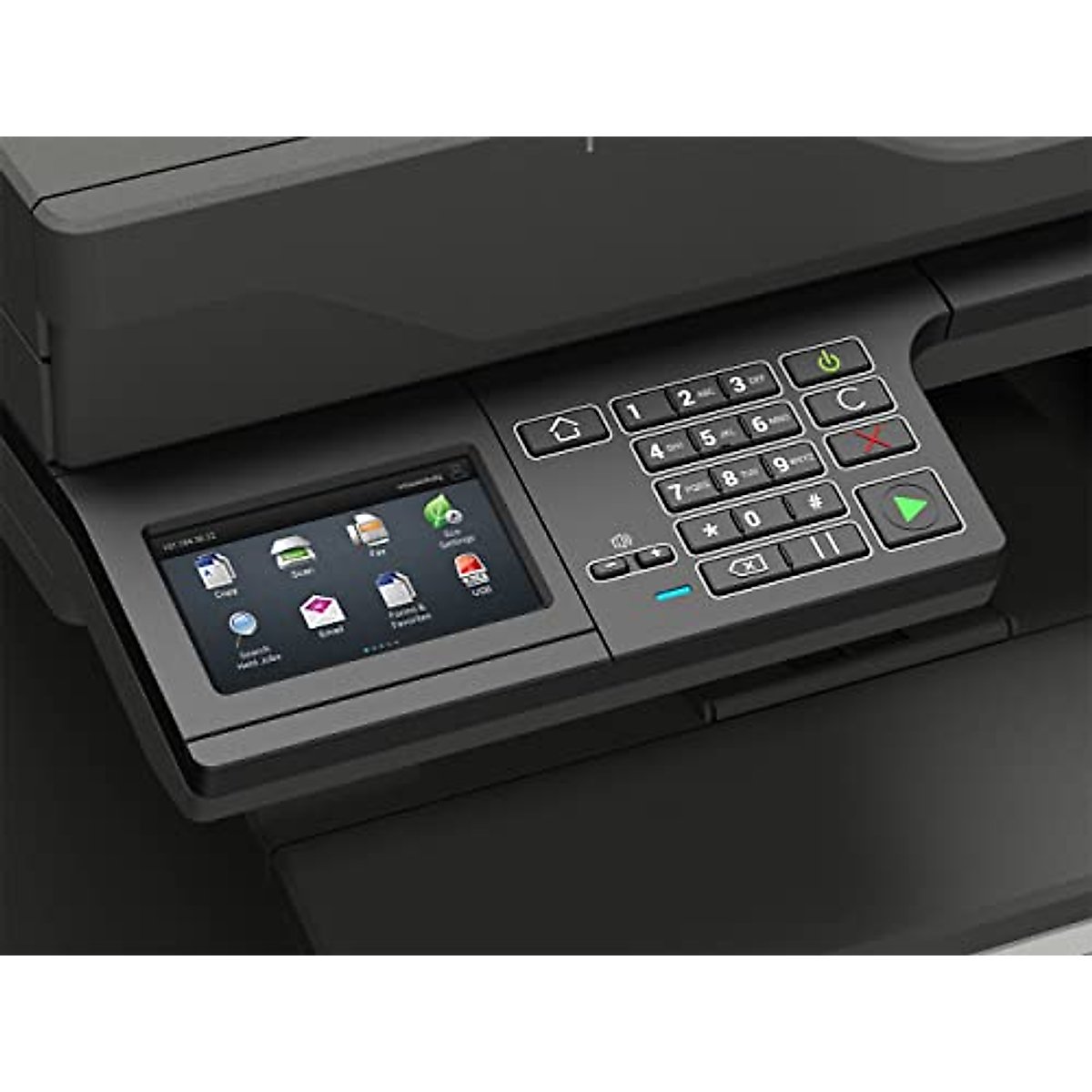 Lexmark MX521de Monochrome All-in One Laser Printer, Scan, Copy, Network Ready, Duplex Printing and Professional Features, Print Speed 46 ppm, Grey, 4.3 inch Touchscreen (36S0800)