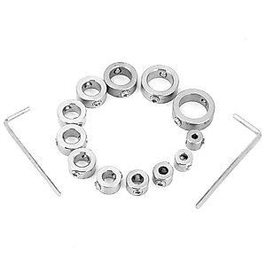 Drilling Limit Ring, Depth Stop Collar, Lightweight 12pcs Stainless Steel for High Carbon Steel Drills Drilling Limit