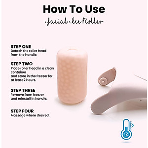 ROSELYNBOUTIQUE Cryotherapy Ice Roller for Face Reduce Wrinkles Puffiness Stick Massager - Self Care Gifts Skincare Tools Relaxation (Beige)