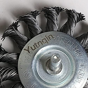 Yutnqin 3PCS 3 Inch Knotted Wire Wheel Brushes Kit for Drill with 1/4-Inch Shank,Twist Brush Set Perfect for Rust Removal, Corrosion and Paint,Wire Wheels for Power-Operated Grinders