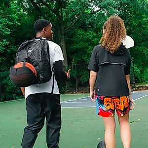 POINT3 New Road Trip Tech Backpack - Basketball Backpack with Waterproof Laptop Sleeve - Every Compartment You Need for Ball, Gear, Shoes, Books & Laptops - Grey