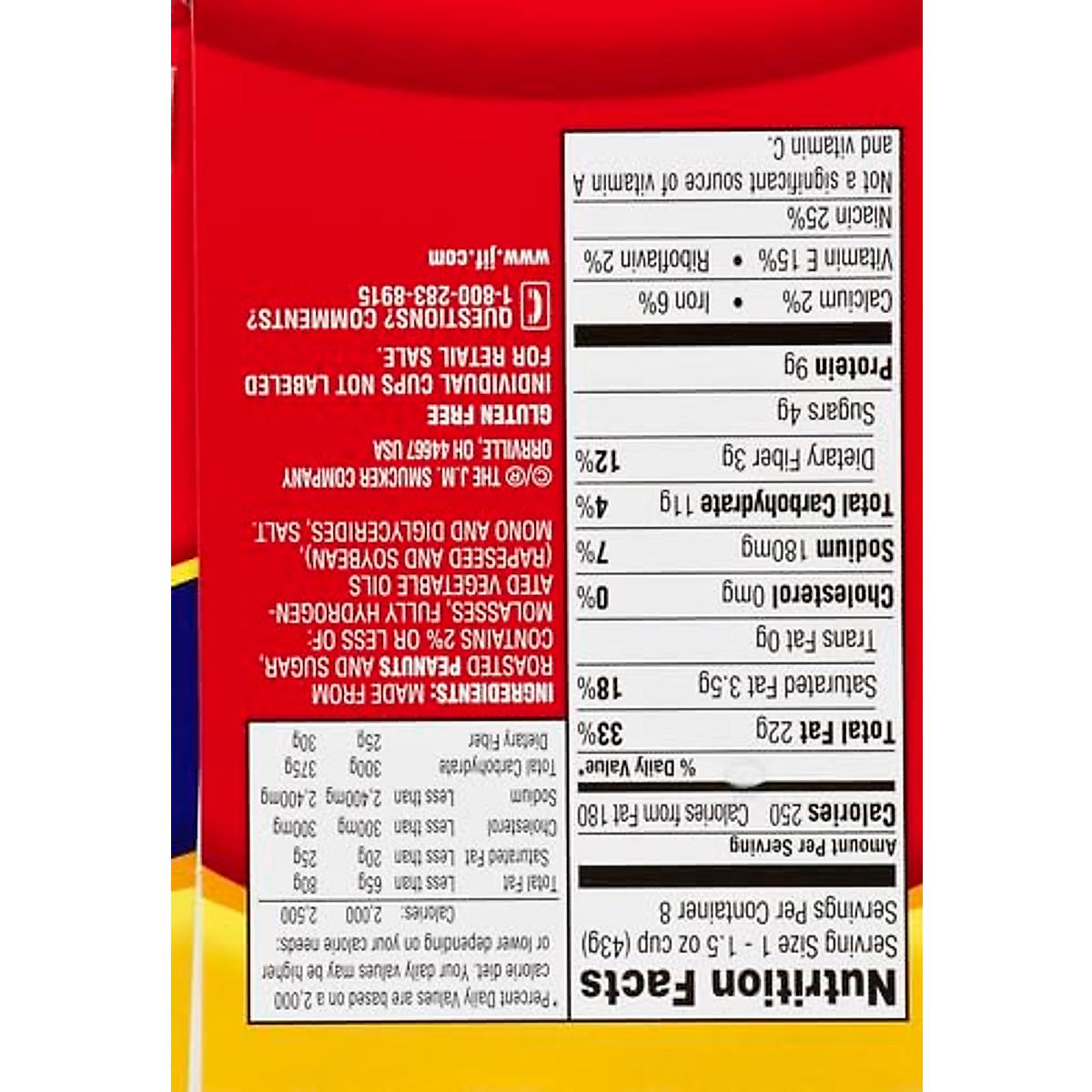 Jif To Go Creamy Peanut Butter, 8- 1.5 Ounce Cups, Smooth and Creamy Texture, Snack Size Packs