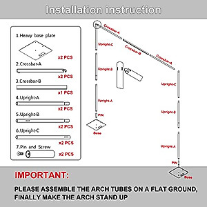 Hecis Pipe and Drape Backdrop Stand Kit 8ft x 10ft, Backdrop Stand Heavy Duty Wedding Backdrop for Events Wedding Decoration Backdrop Frame