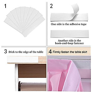 Besutolife Pink Table Skirt Tutu Ruffled Tablecloth for Rectangle Table 6ft Baby Shower Birthday Party Unicorn Home Gradient Pink Table Decor