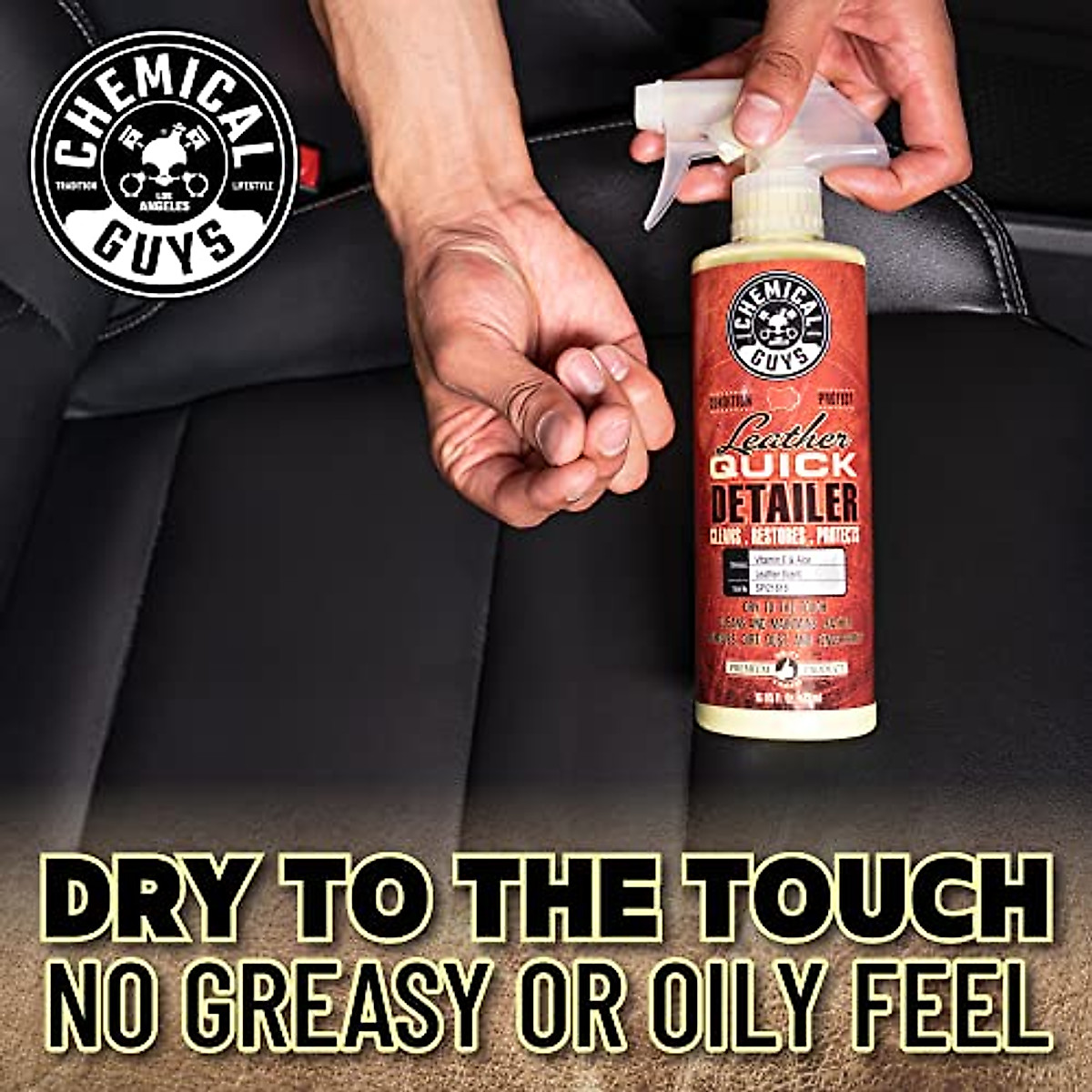 Chemical Guys SPI21616 Leather Quick Detailer for Car Interiors, Furniture, Apparel, Shoes, Sneakers, Boots, and More (Works on Natural, Synthetic, Pleather, Faux Leather and More), 16 fl oz