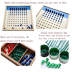 Kghios Montessori Long Division Board (Test Tube Division Group),Montessori Math Toys Materials for Toddlers,Mathematics Teaching Aids Materials Baby Preschool Learning Education Toys