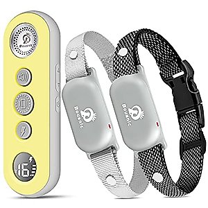 Bousnic Dog Shock Collar with Remote - for Large Medium Small Dogs (10-120lbs) Dog Training Collar Rechargeable Waterproof with 3 Humane Modes and 1000ft Control Range