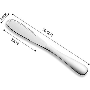 Stainless Steel Butter Spreader Kitchen Knife - Gadget Curler Slicer Shaver Scraper Multi-function with Serrated Edge, Easy Spread Curling Shredder