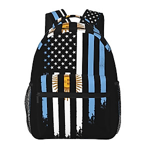 Qurdtt Argentina Backpack,Fashion Argentina Flag Laptop Backpack Casual Hiking Daypack For Men Women