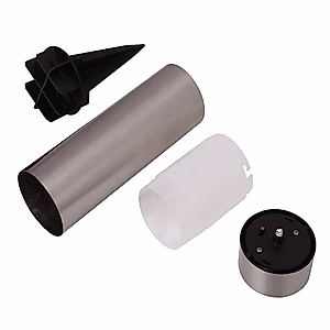 Solar Bollard Lights Outdoor - 6 Pack Stainless Steel Warm White LED Landscape Lights Waterproof Decorative Lighting for Backyard Lawn Patio