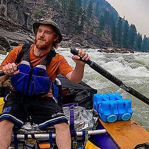 Sagan Life AquaBrick Emergency Water Storage Containers w Ventless Spigot Cap, 100% Leak Proof Guaranteed, Portable Stackable - Holds 3 Gal, Long Term Food Storage Holds 20 lbs, 6 Cont PK + Spigot