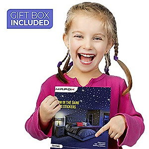 Glow in The Dark Stars for Ceiling or Wall Stickers - Glowing Wall Decals Stickers Room Decor Kit - Galaxy Glow Star Set and Solar System Decal for Kids Bedroom Decoration