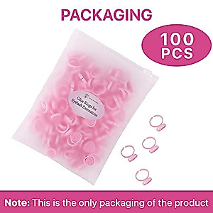 Glue Rings for Eyelash Extensions Glue Rings Pretty memory 100PCS Smart Lash Rings Blooming Eyelash Glue Holder Volume Fanning Cup for Lash Extension Supplies, Pink