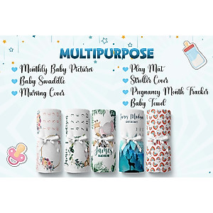 DOGGERZ Personalized Baby Blankets, Customized Baby Blanket with Name for Boy, Custom Baby Blankets for Newborn Boys, Cozy Plush Fleece Blanket, Personalized, Birthday Gifts (Jungle Animal)