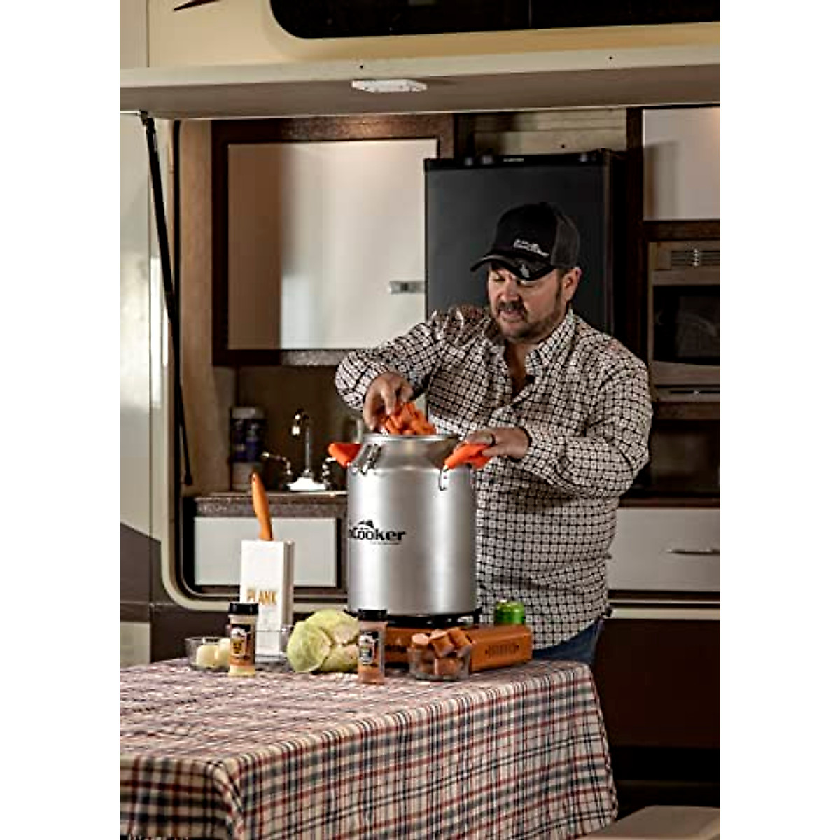 CanCooker Original Kit | Includes: Convection 4 Gallon Steam Cooker, Rack, Butter Garlic Salt Seasoing, & Volume 1 Cookbook