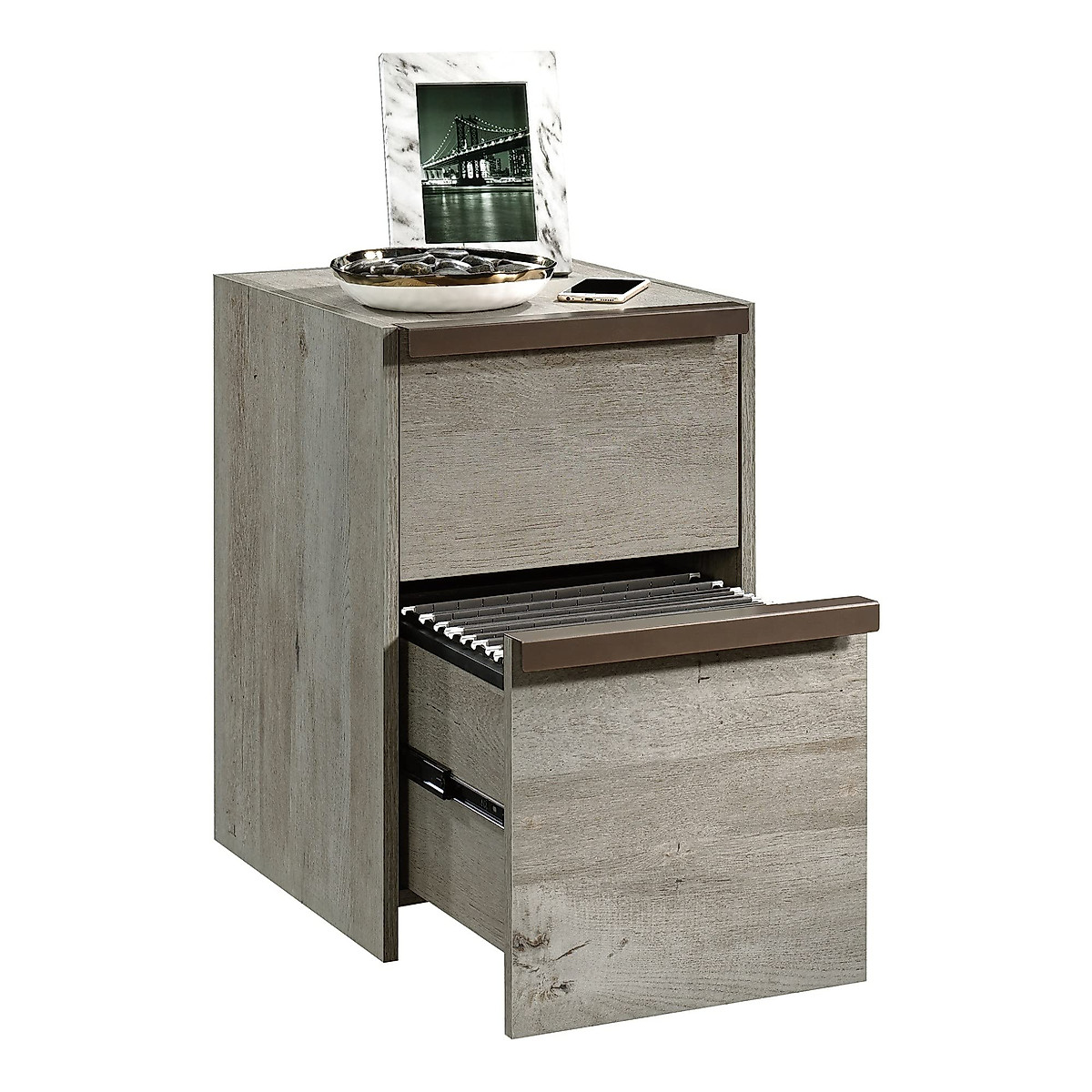 Sauder® Manhattan Gate 18"D Vertical 2-Drawer Mobile File Cabinet, Mystic Oak