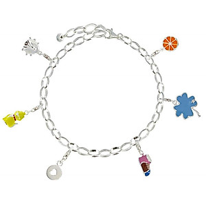 LES POULETTES JEWELS - Sterling Silver Charms Bracelet - Classics - Size 8.5 inch
