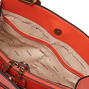 GUESS Womens Kristle Girlfriend Satchel, Flame, One Size US