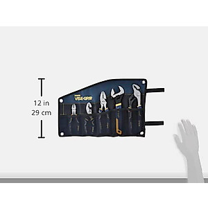 IRWIN VISE-GRIP Pliers Set with Tool Wrap, 5-Piece (2078708) , Blue