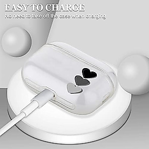 OOK Clear Case for AirPods Pro 2nd Generation 2022, Heart Design Full Body Shockproof Protective AirPods Pro 2 Case Anti-Scratch Anti-Yellow Wireless Charging Case with Lanyard
