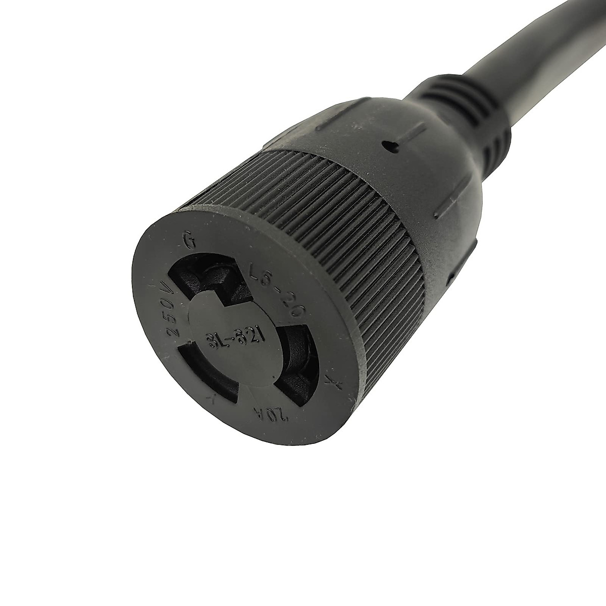 Parkworld 885422 Adapter Cord NEMA 10-30P Male to L6-20R Female, 20A, 250V, 1.5FT