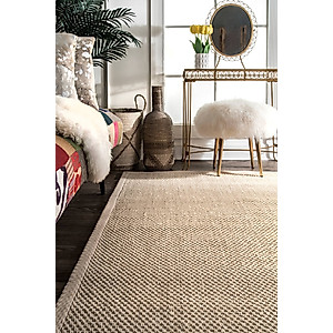 Arvin Olano Proper Sisal and Wool Area Rug, 6x9, Chino