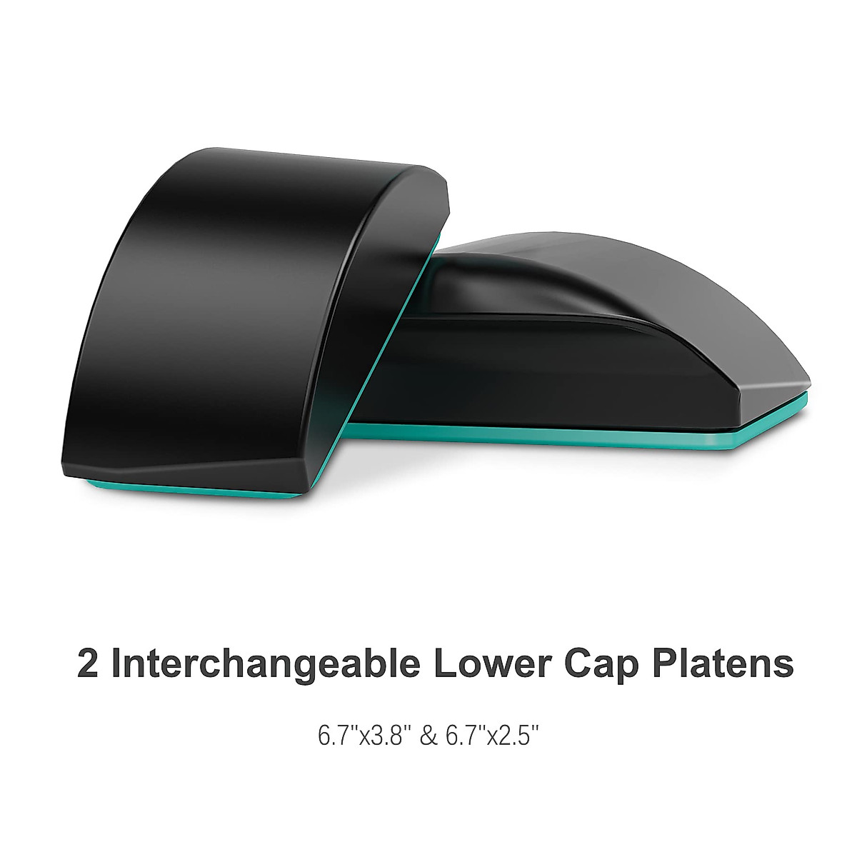 Hat Heat Press Machine for Caps with 2pcs Interchangeable Platens(6.7"x3.8", 6.7"x2.5"), Cap Heat Press for Stuctured Hats and HTV Iron On and Sublimation Projects, Heat Transfer Printing for Caps