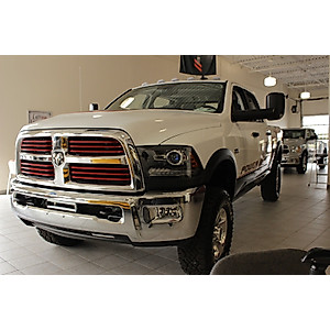 Mopar Pair Of Dodge Ram 1500 2500 3500 Black Projector Headlights OEM