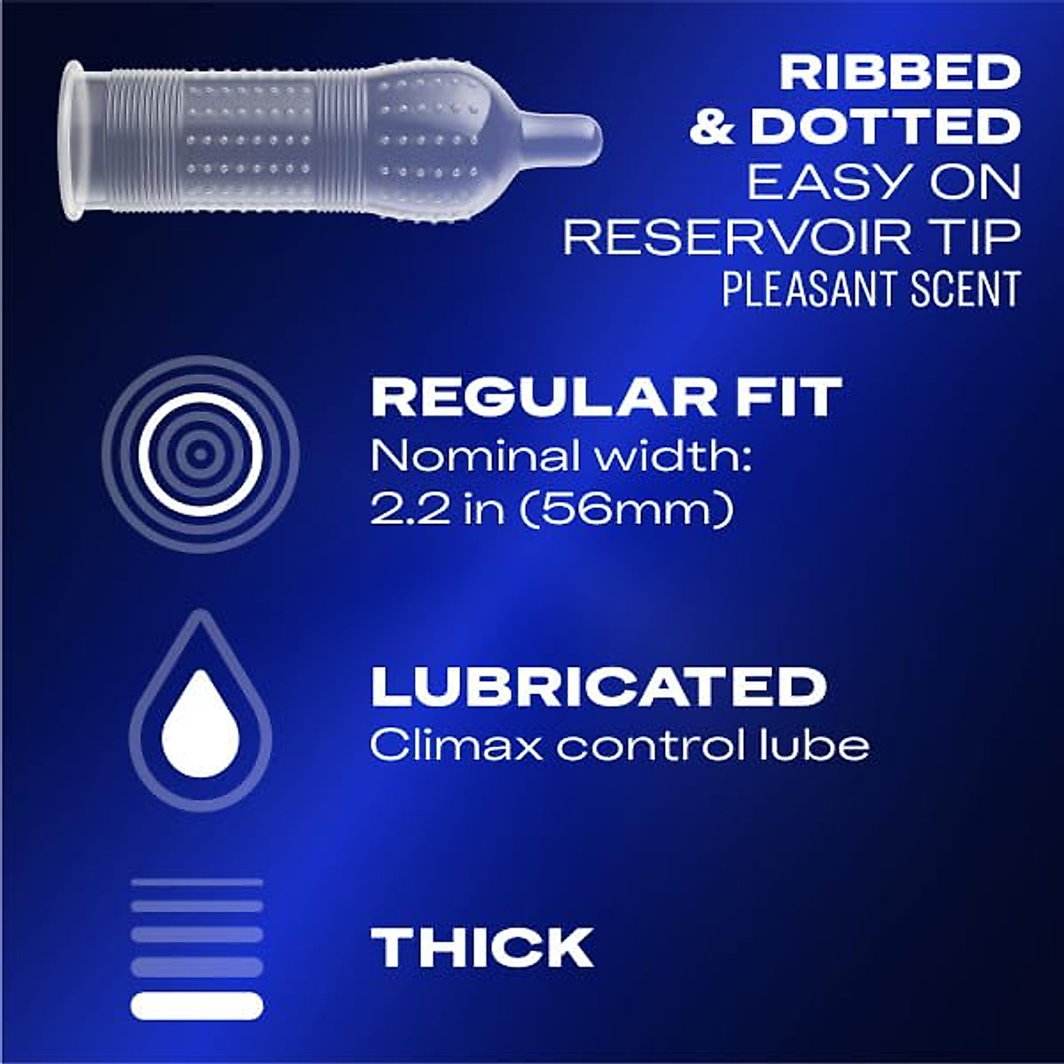 Durex Performax Intense Condoms, Ultra Fine, Ribbed, Dotted with Delay Lubricant Natural Rubber Latex Condoms for Men, FSA & HSA Eligible, 3 Count (Pack of 3)