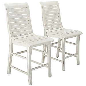 Progressive Furniture Willow Counter Chairs Set of 2, 19" W x 23" D x 42" H, White