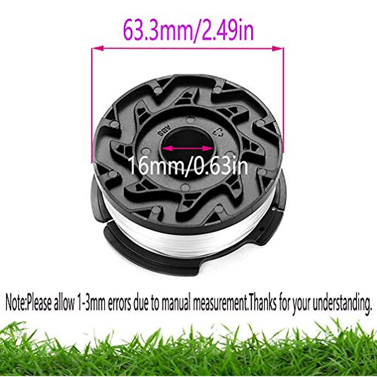 AF-100 Spool Replace AF100 AF-100-3ZP AF-100-BKP Compatible with GH900 GH600 GH610 String Trimmer 30ft 0.065" Trimmer Line Replacement Spool Refills (12 + 3 Pack) by TOPEMAI