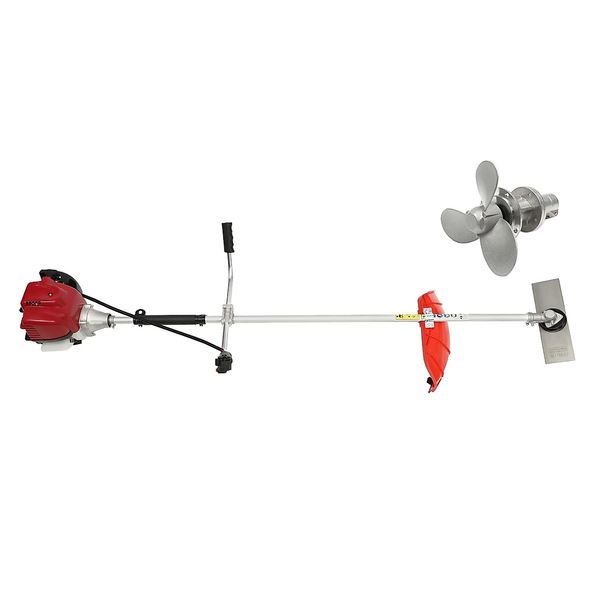 CheriMuMu Gas Powered Brush Cutter, 38.3CC Cordless Weed Wacker 2 in 1 Gas String Trimmer and Grass Trimmer 4-Cycle Weed Eater for Garden Yard, 1100W Marine Propeller