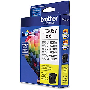 Brother Printer LC205Y Super High Yield Ink Cartridge, Yellow
