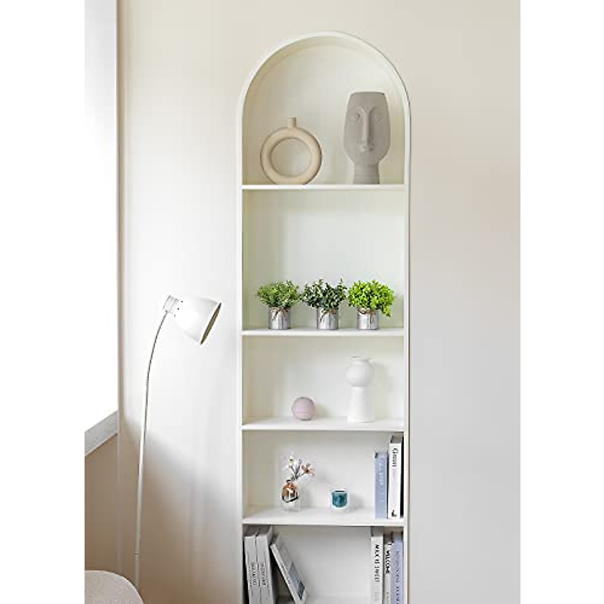 Mkono Mini Fake Plants in Farmhouse Galvanized Metal Pots Table Centerpiece Rustic Home Decor, 3 Pack Lightweight Potted Artificial Plants Faux Eucalyptus for Indoor Shelf Dining Room Office Decor