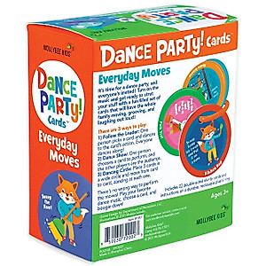 MOLLYBEE KIDS Preschool Dance Party Cards Everyday Moves, Gifts for Ages 3+, Toddler Travel Game and Activity